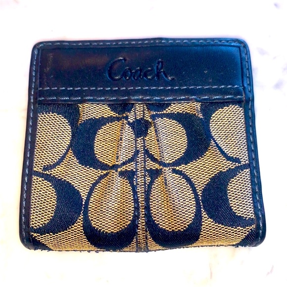 Coach | Bags | Coach Soho Pleated Signature Mini Wallet In Navy | Poshmark